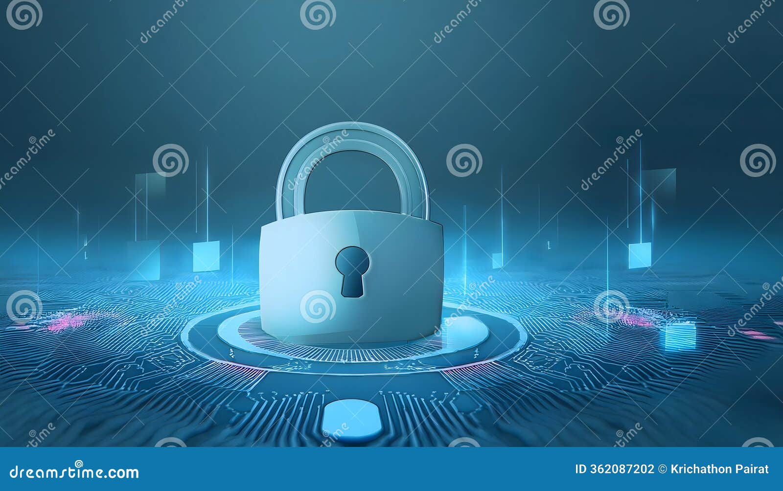 Data Privacy Laws Visualized with Locks and Codes, Digital Background ...