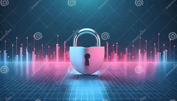 Data Privacy Laws Visualized with Locks and Codes, Digital Background ...