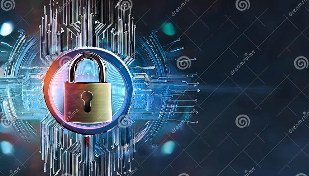 Data Privacy Laws Visualized with Locks and Codes, Digital Background ...