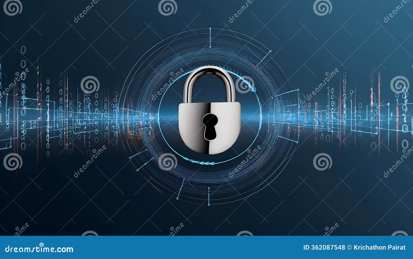 Data Privacy Laws Visualized with Locks and Codes, Digital Background ...