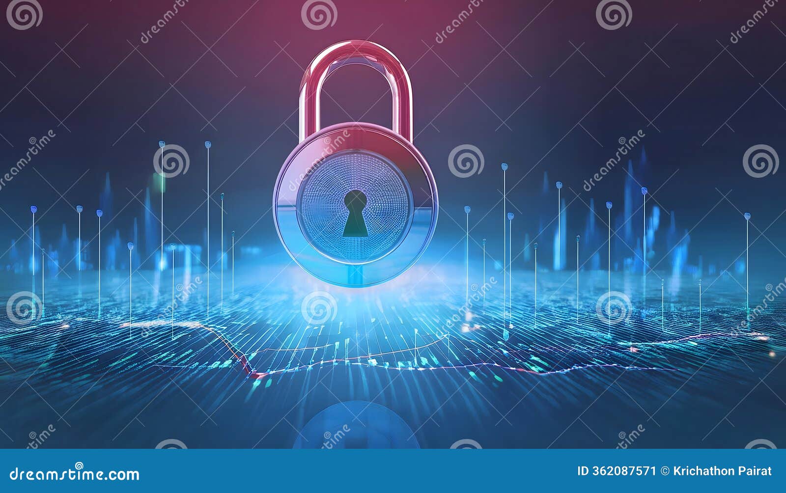 Data Privacy Laws Visualized with Locks and Codes, Digital Background ...