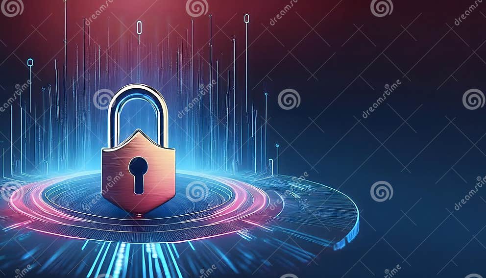 Data Privacy Laws Visualized with Locks and Codes, Digital Background ...