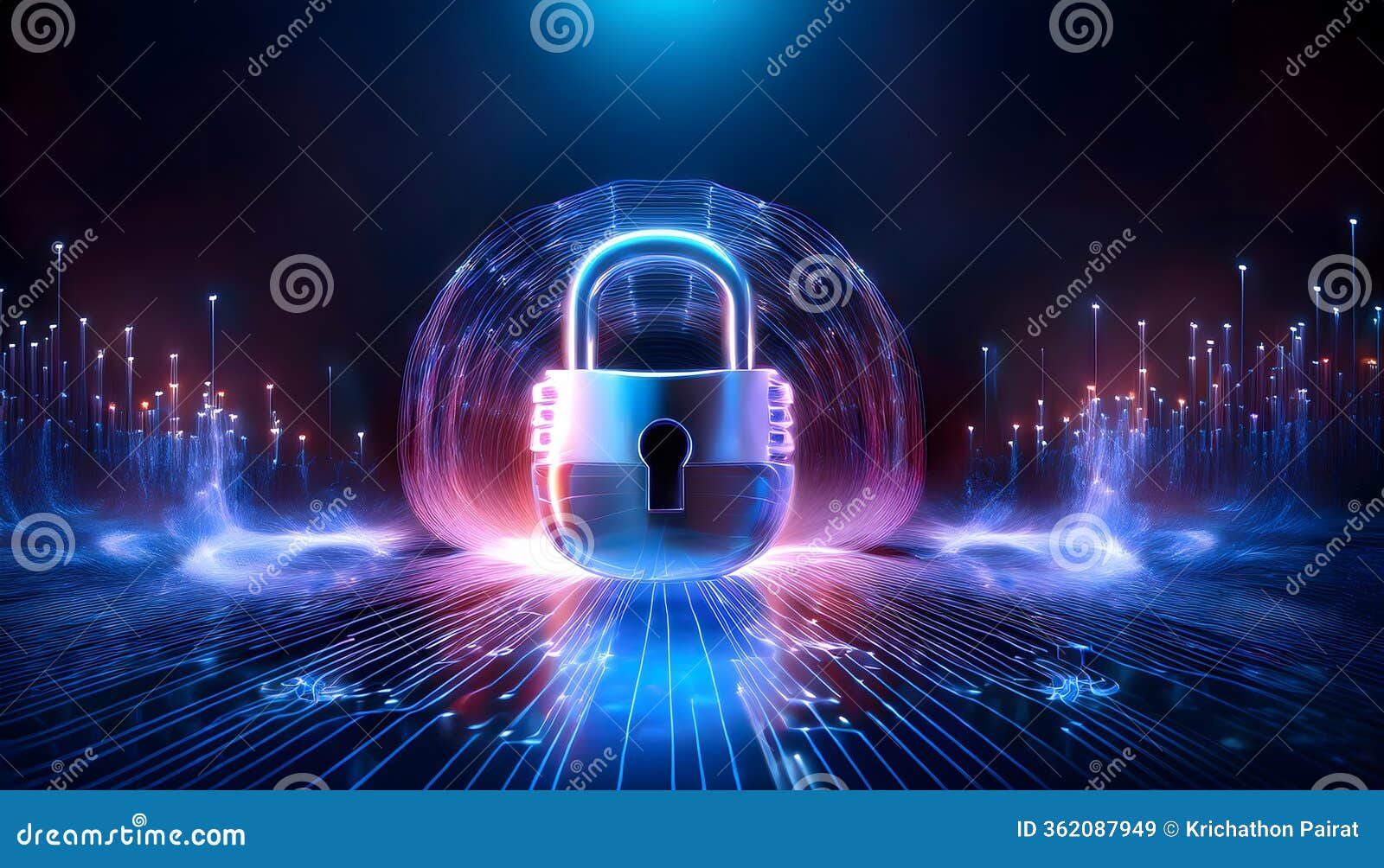 Data Privacy Laws Visualized with Locks and Codes, Digital Background ...