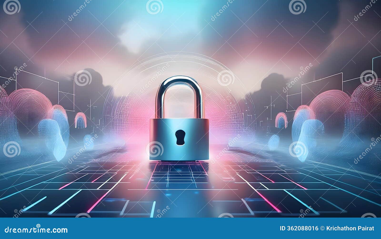 Data Privacy Laws Visualized with Locks and Codes, Digital Background ...
