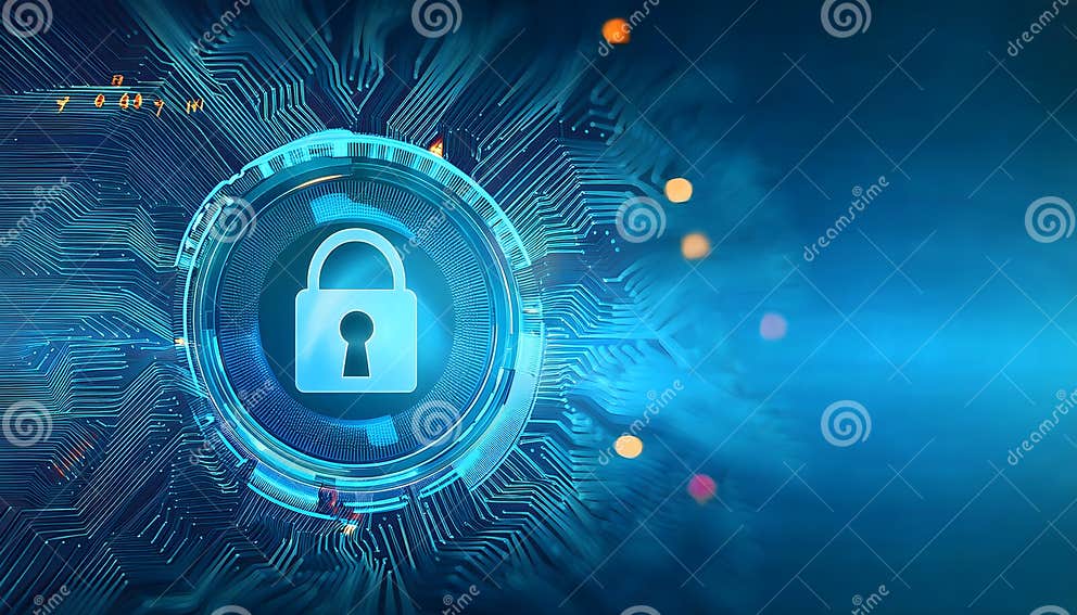 Data Privacy Laws Visualized with Locks and Codes, Digital Background ...