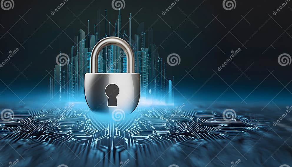 Data Privacy Laws Visualized with Locks and Codes, Digital Background ...