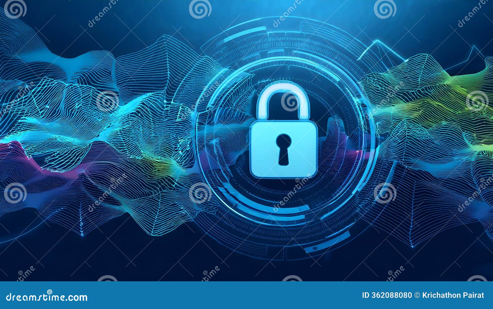 Data Privacy Laws Visualized with Locks and Codes, Digital Background ...