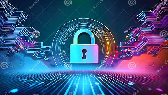 Data Privacy Laws Visualized with Locks and Codes, Digital Background ...