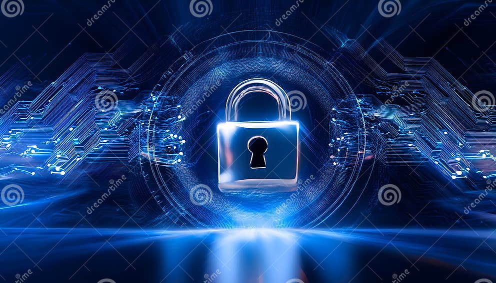 Data Privacy Laws Visualized with Locks and Codes, Digital Background ...