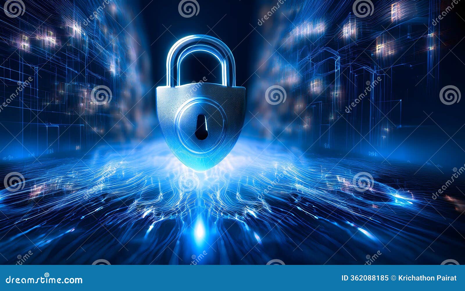 Data Privacy Laws Visualized with Locks and Codes, Digital Background ...