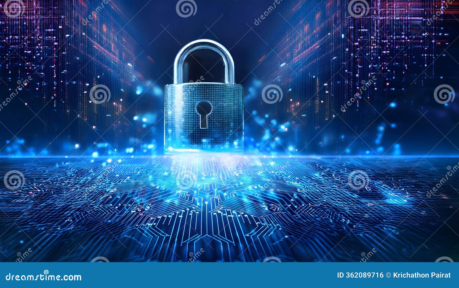 Data Privacy Laws Visualized with Locks and Codes, Digital Background ...