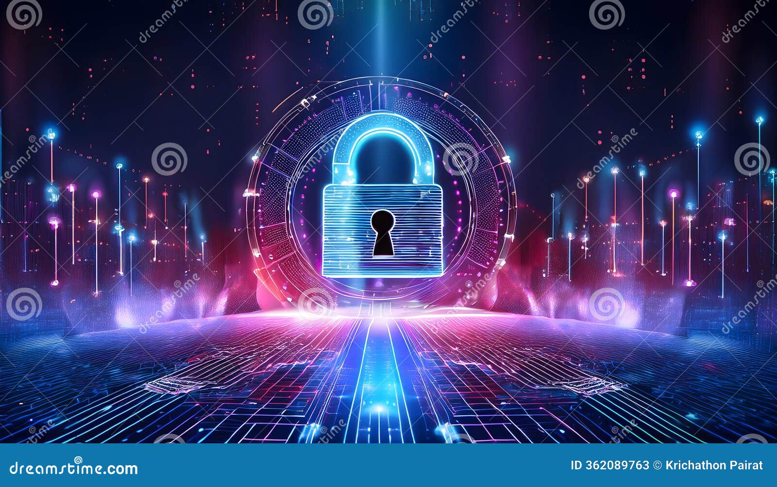 Data Privacy Laws Visualized with Locks and Codes, Digital Background ...