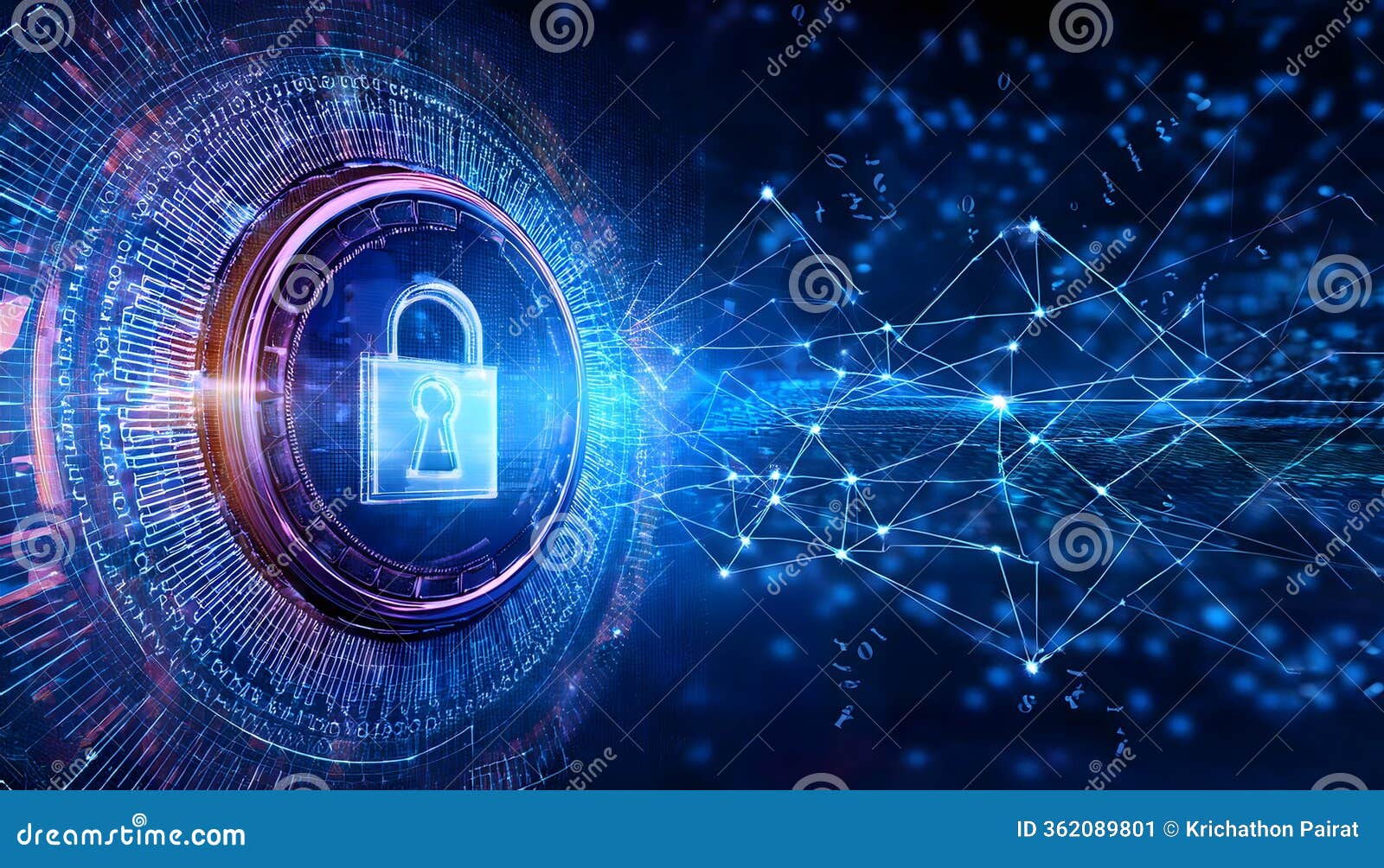 Data Privacy Laws Visualized with Locks and Codes, Digital Background ...