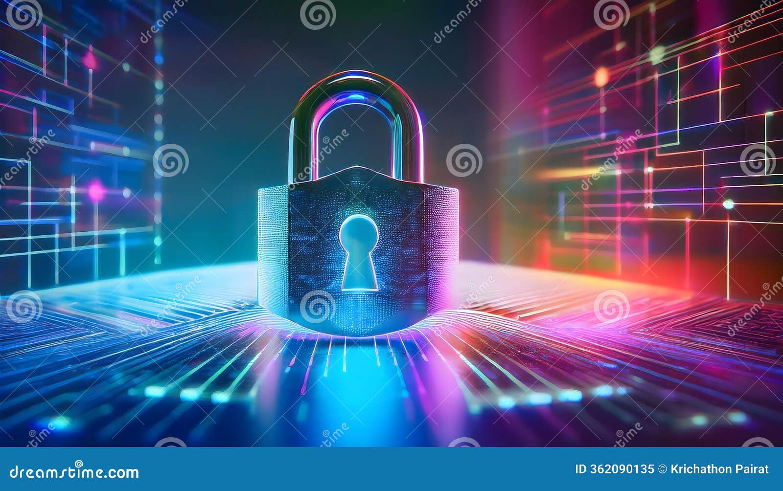 Data Privacy Laws Visualized with Locks and Codes, Digital Background ...