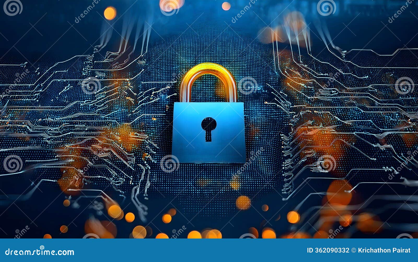 Data Privacy Laws Visualized with Locks and Codes, Digital Background ...