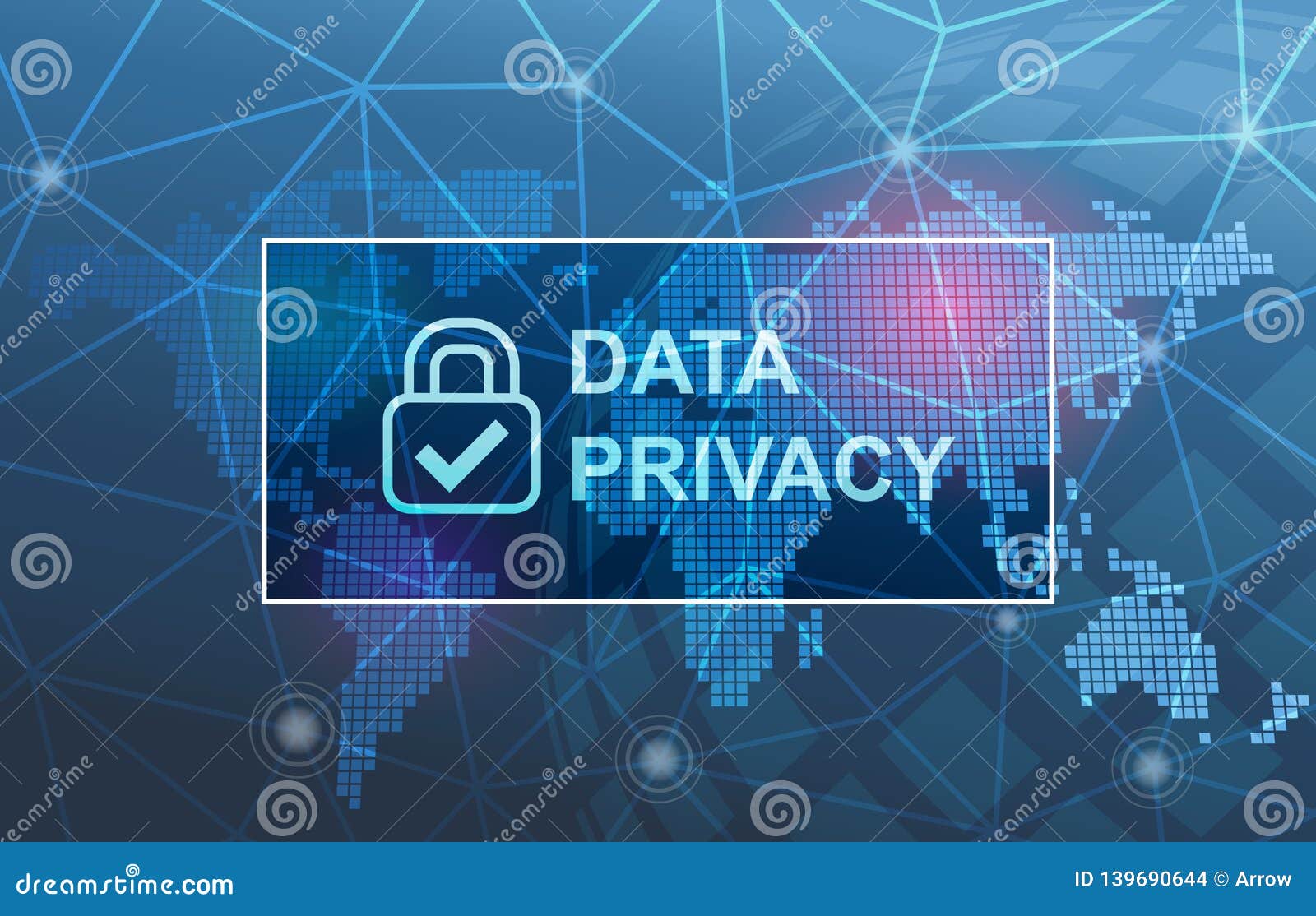 Data Privacy Protection Compliance Background Stock Illustration ...