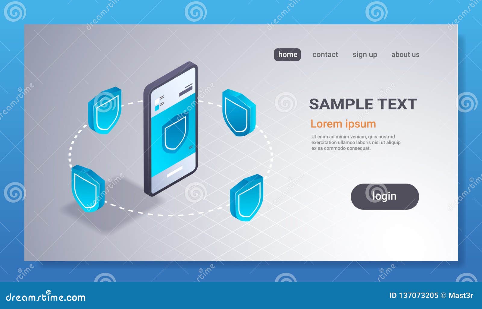 Data Privacy Protection Mobile Application Internet Security Concept 3d ...