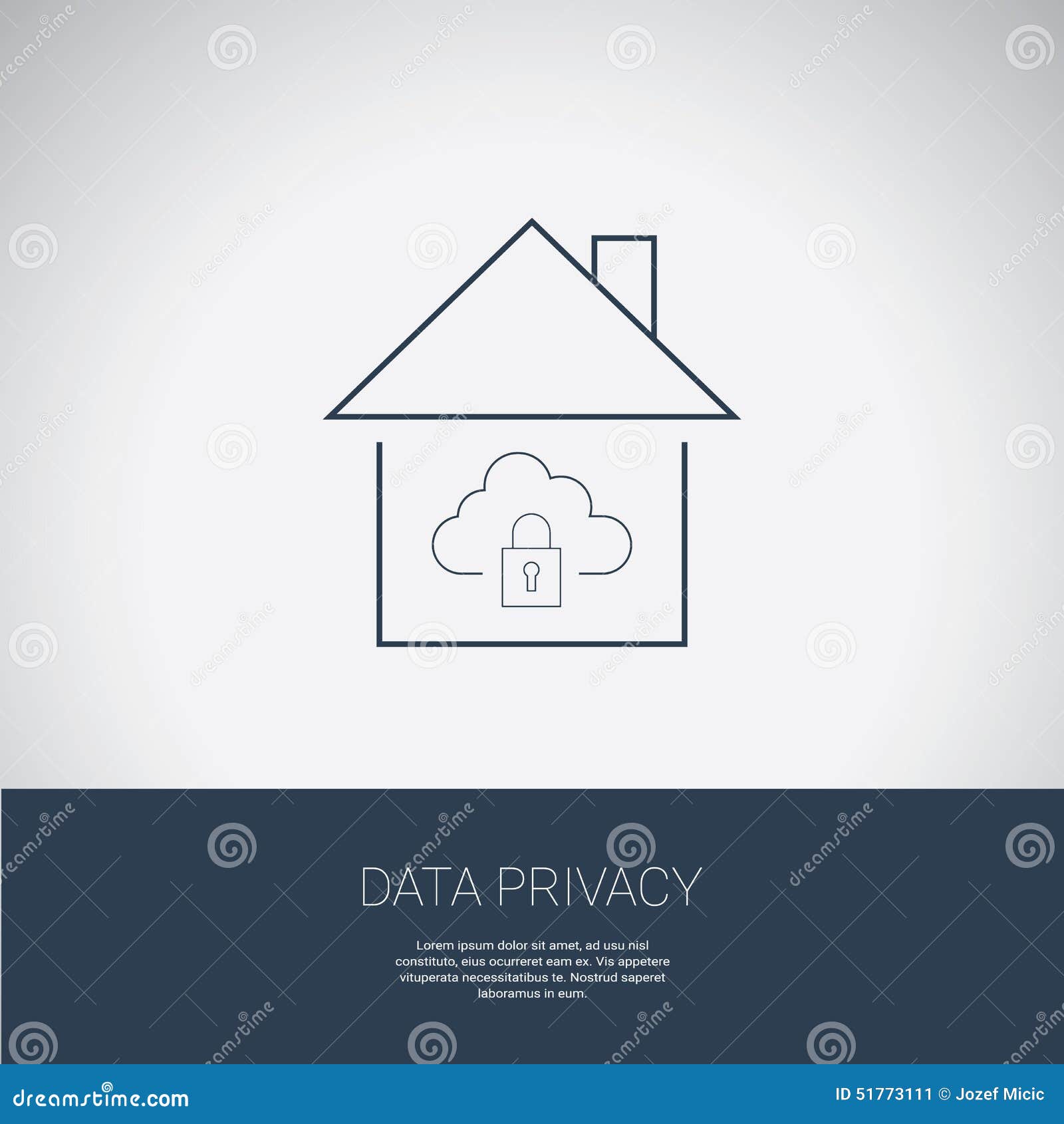 Data Privacy Symbol. Cloud Computing Protection Stock Vector ...