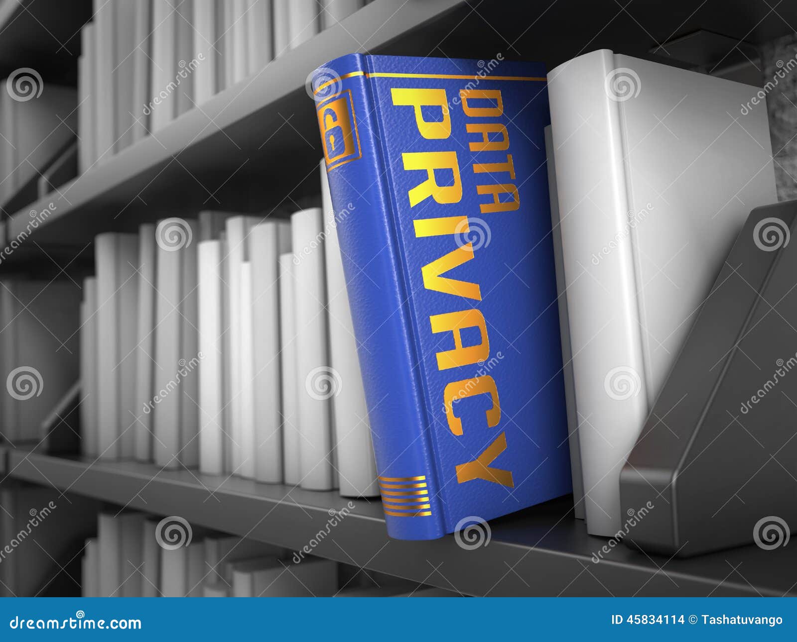 Data Privacy - Title of Blue Book. Stock Illustration - Illustration of ...