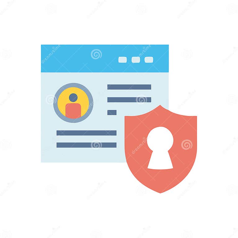 Data Privacy Visual Representation Icon Stock Vector - Illustration of ...