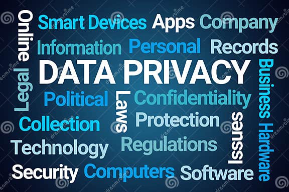 Data Privacy Word Cloud stock illustration. Illustration of records ...