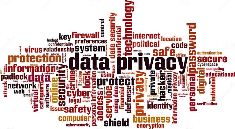 Data privacy word cloud stock vector. Illustration of location - 189766654