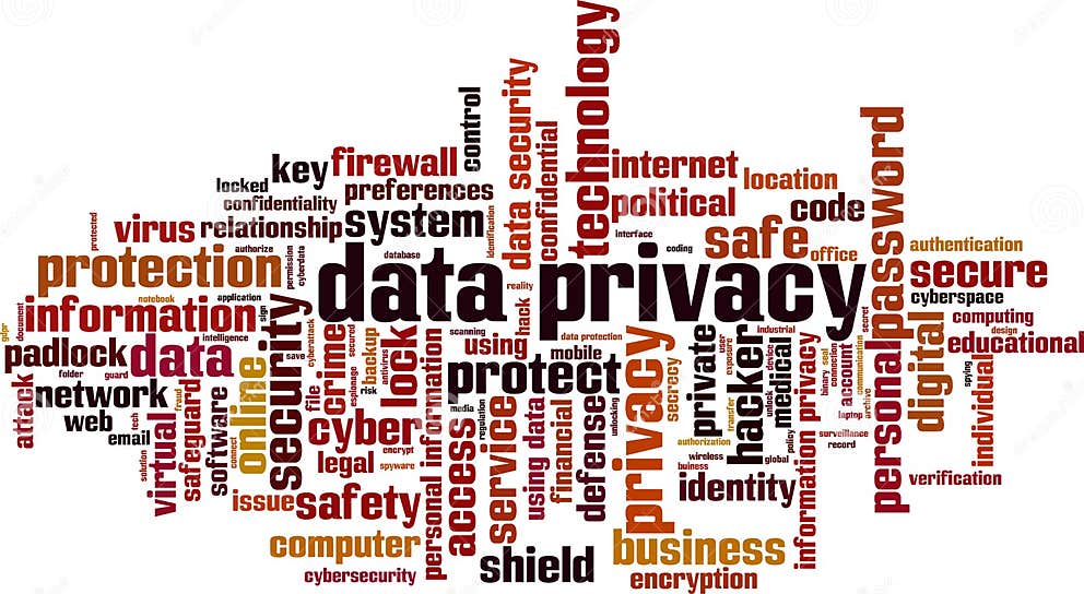 Data privacy word cloud stock vector. Illustration of location - 189766654