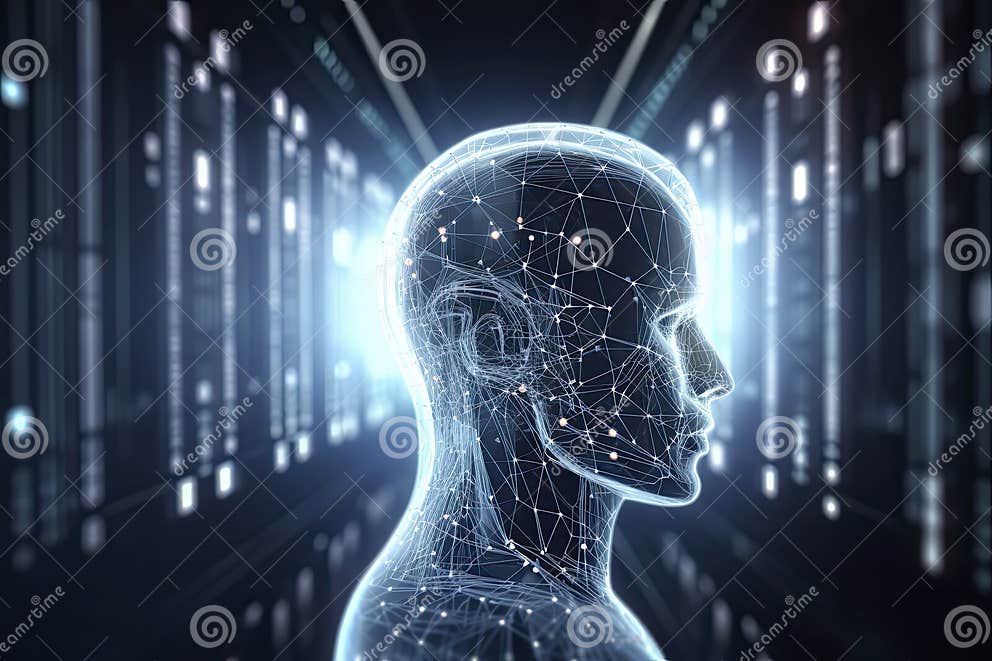 Data Processing and Artificial Intelligence Stock Illustration ...