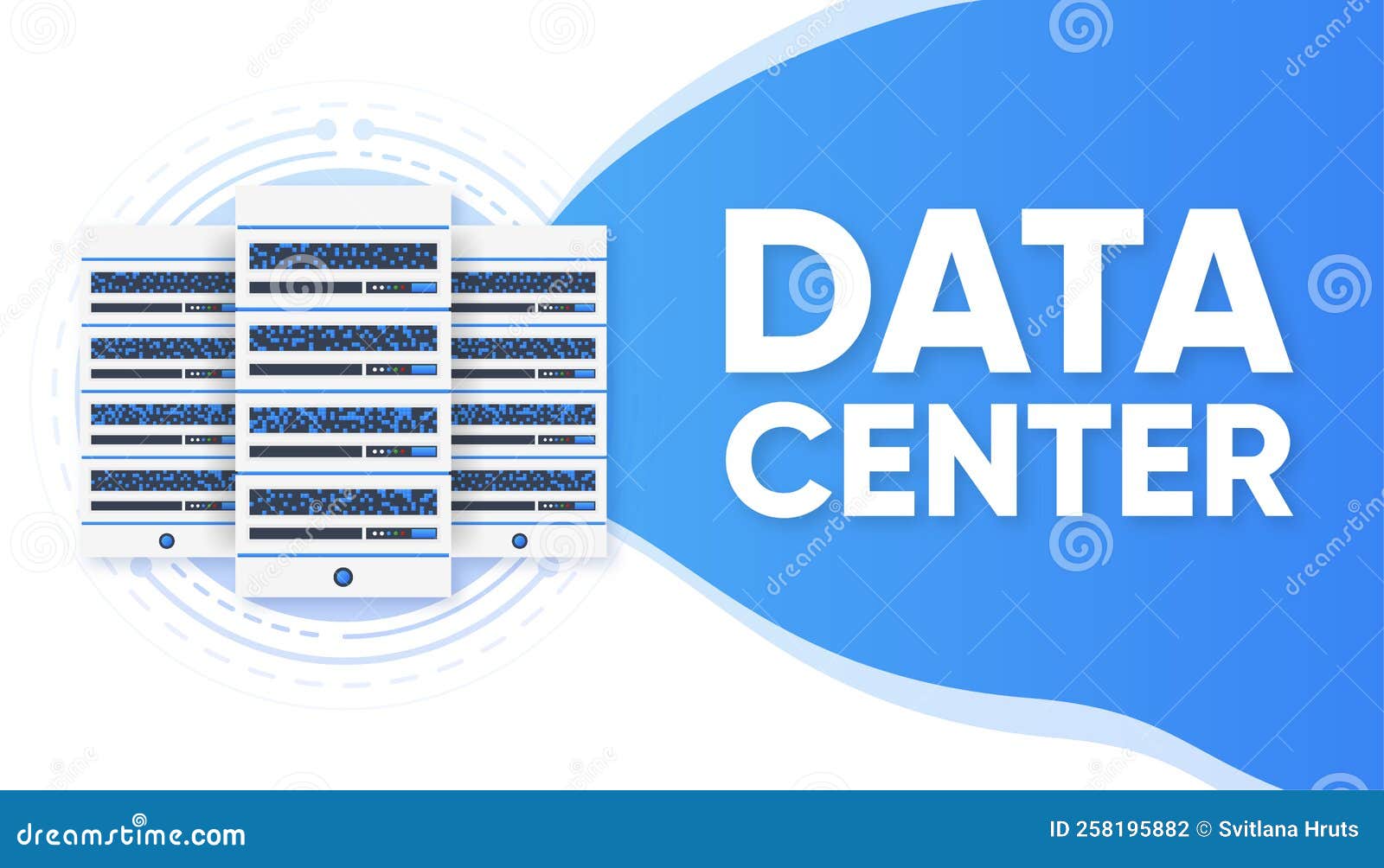 Data Processing Center Abstract Digital Storage Connecting The Server Farm To The Internet