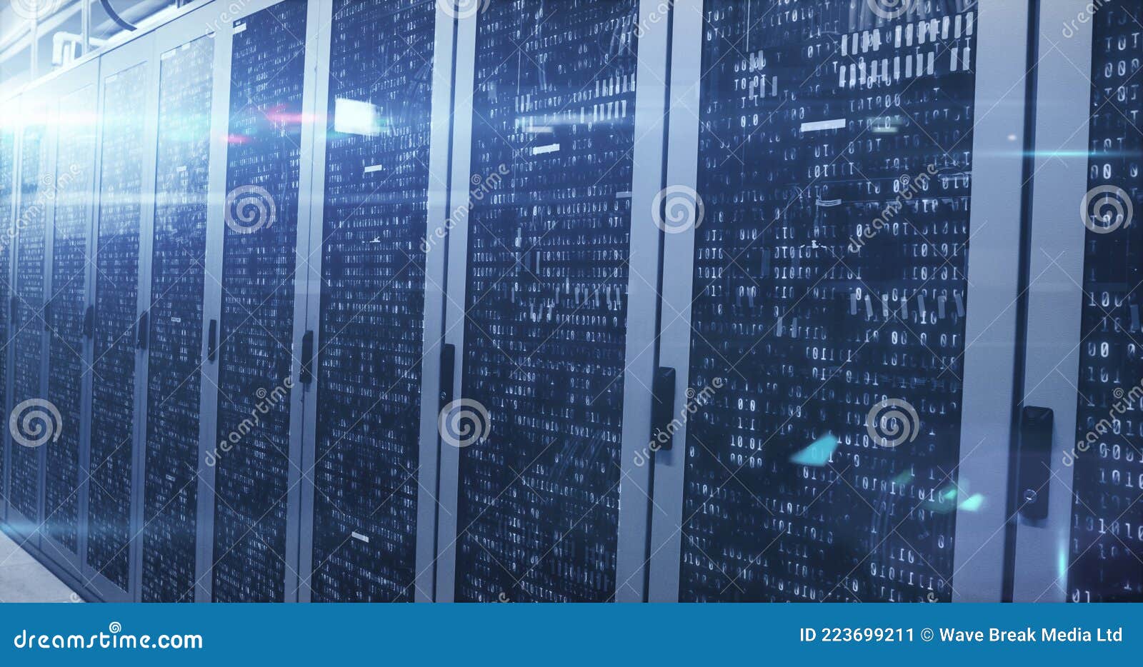 Data Processing through Data Processing Centre Stock Illustration ...