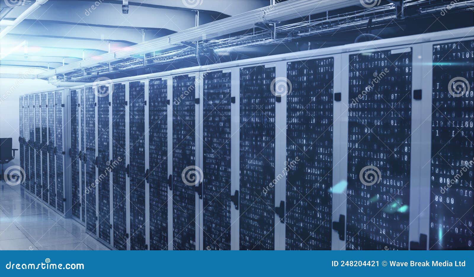 Data Processing through Data Processing Centre Stock Illustration ...