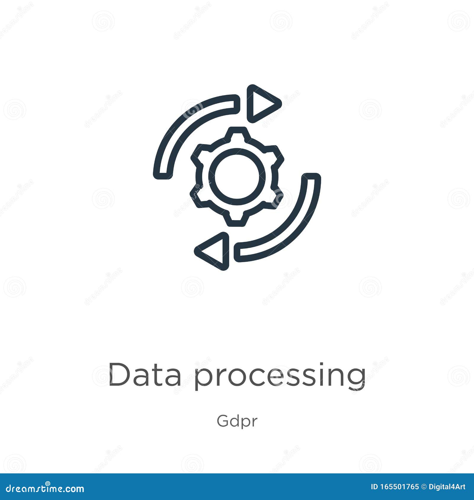 Data Processing Icon. Thin Linear Data Processing Outline Icon Isolated ... Data Processing Icon. Thin Linear Data Processing Outline Icon Isolated ...