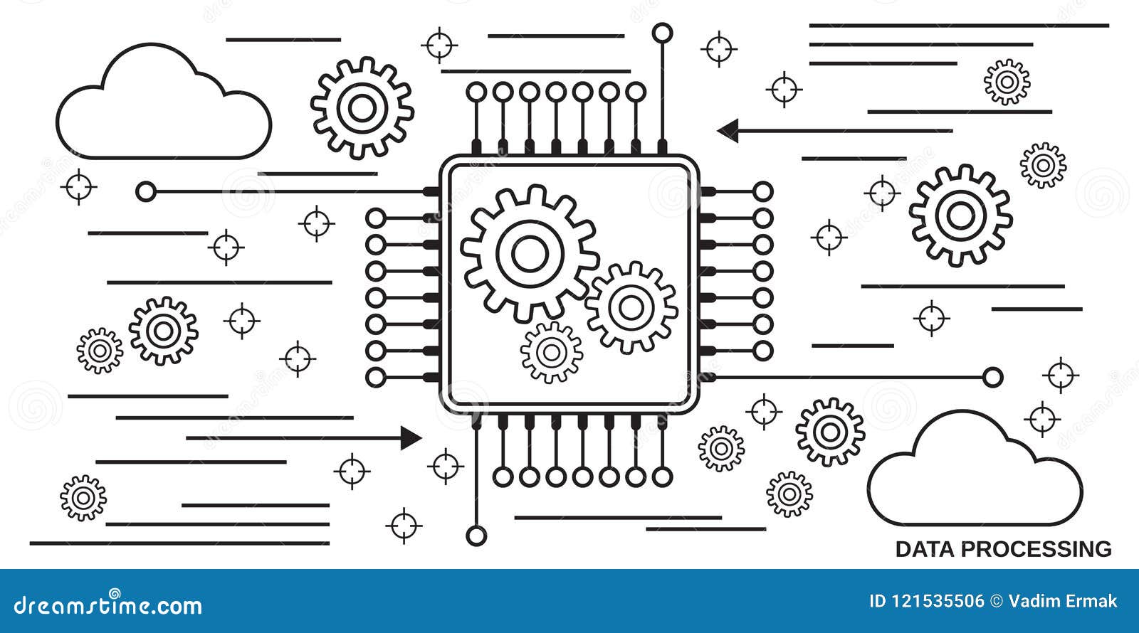 Data Processing, Information Computing Vector Concept Stock Vector ...