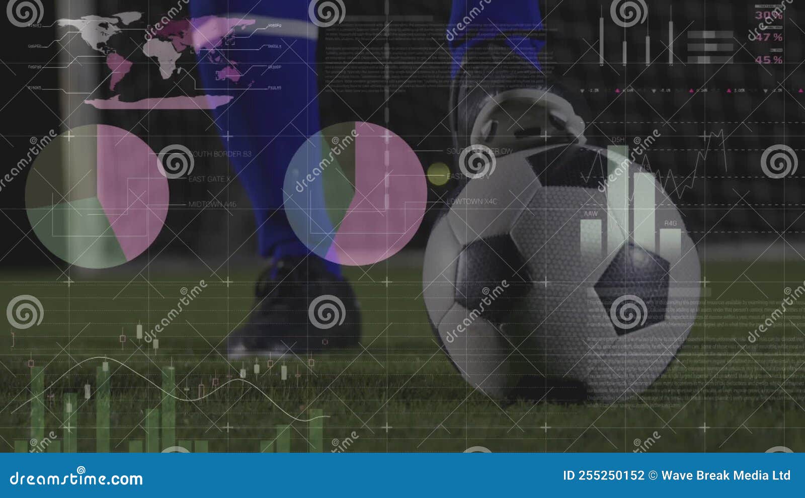 Data Processing with Low Section Soccer Player Stock Footage - Video of ...
