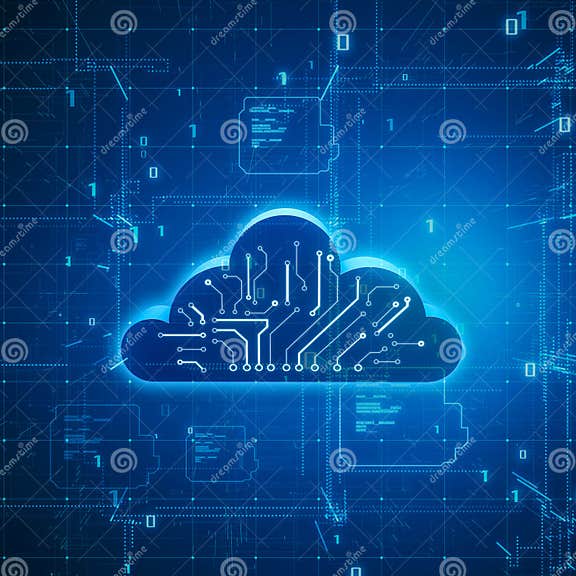 Data Processing Technology, Data Storage and Computing Concept with ...