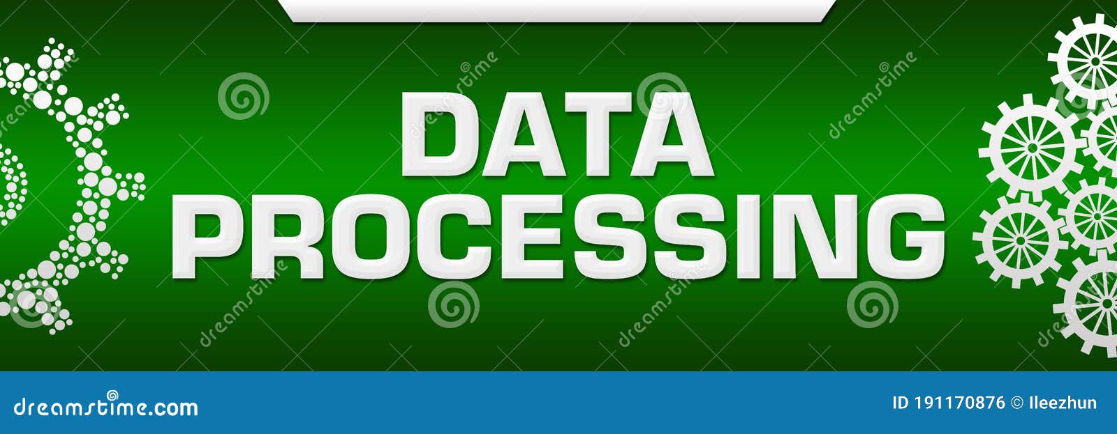 Data Processing Green Both Side Gears Stock Illustration - Illustration ...