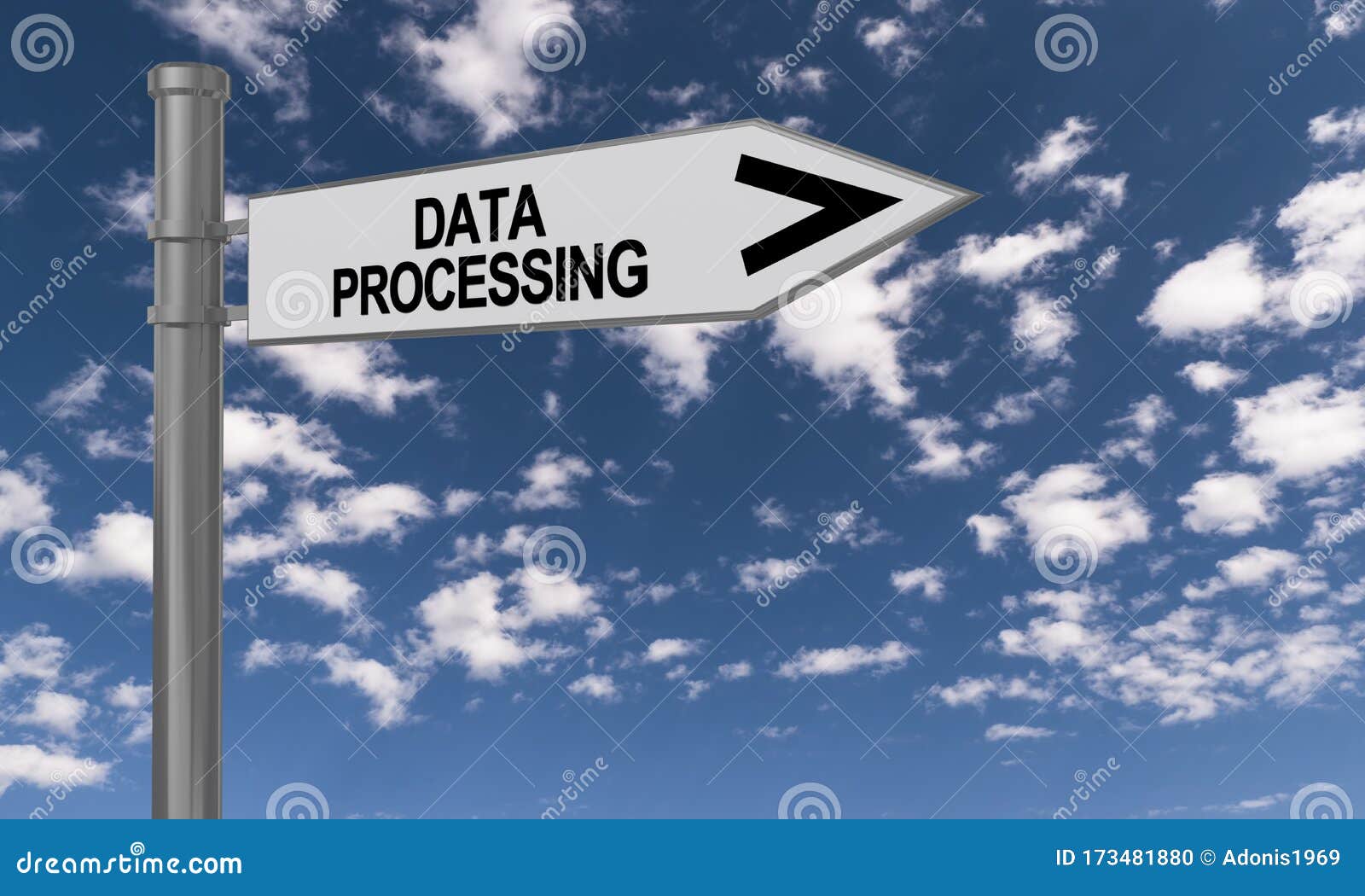 Data Processing Traffic Sign Stock Photo - Image of intelligence, hand ...