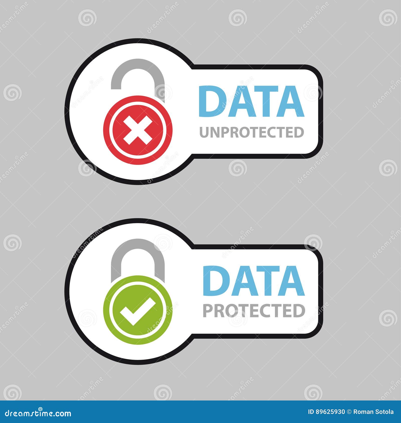 Warning Unprotected Edge Hazard Sign Icon Of 3 Types Color, Black And ...