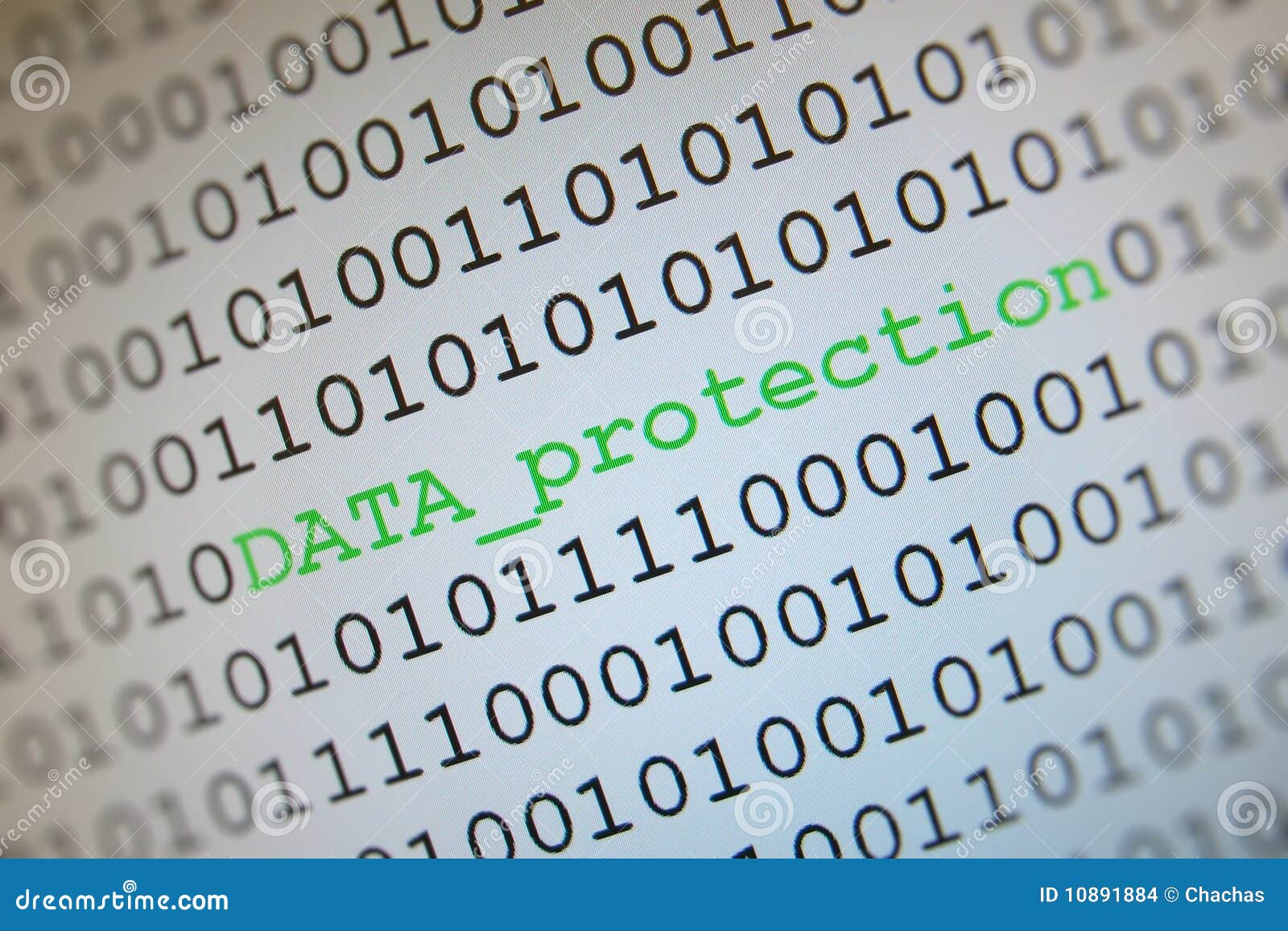Data protection stock photo. Image of closeup, binary - 10891884