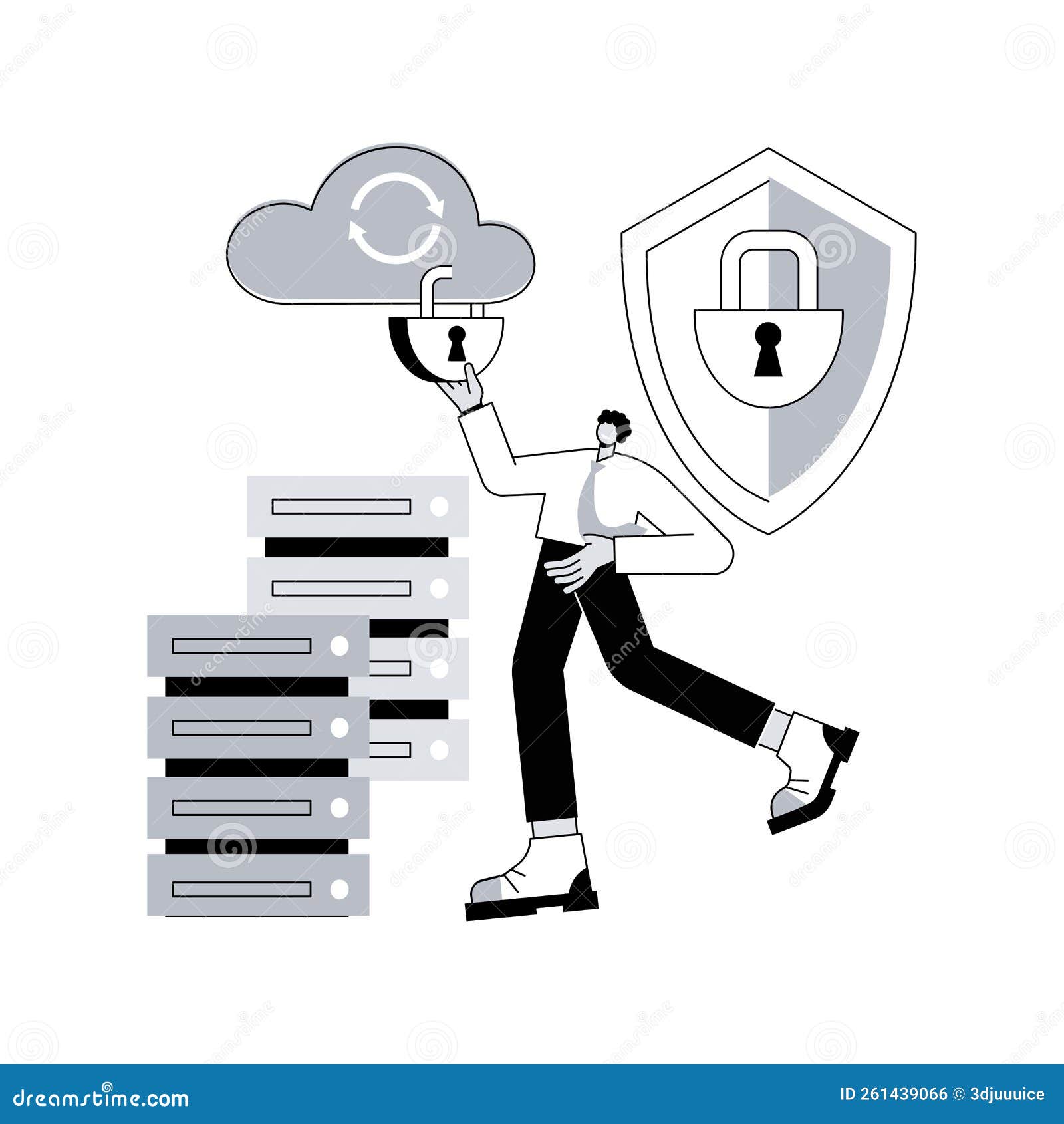 Data Protection Abstract Concept Vector Illustration. Stock Vector ...