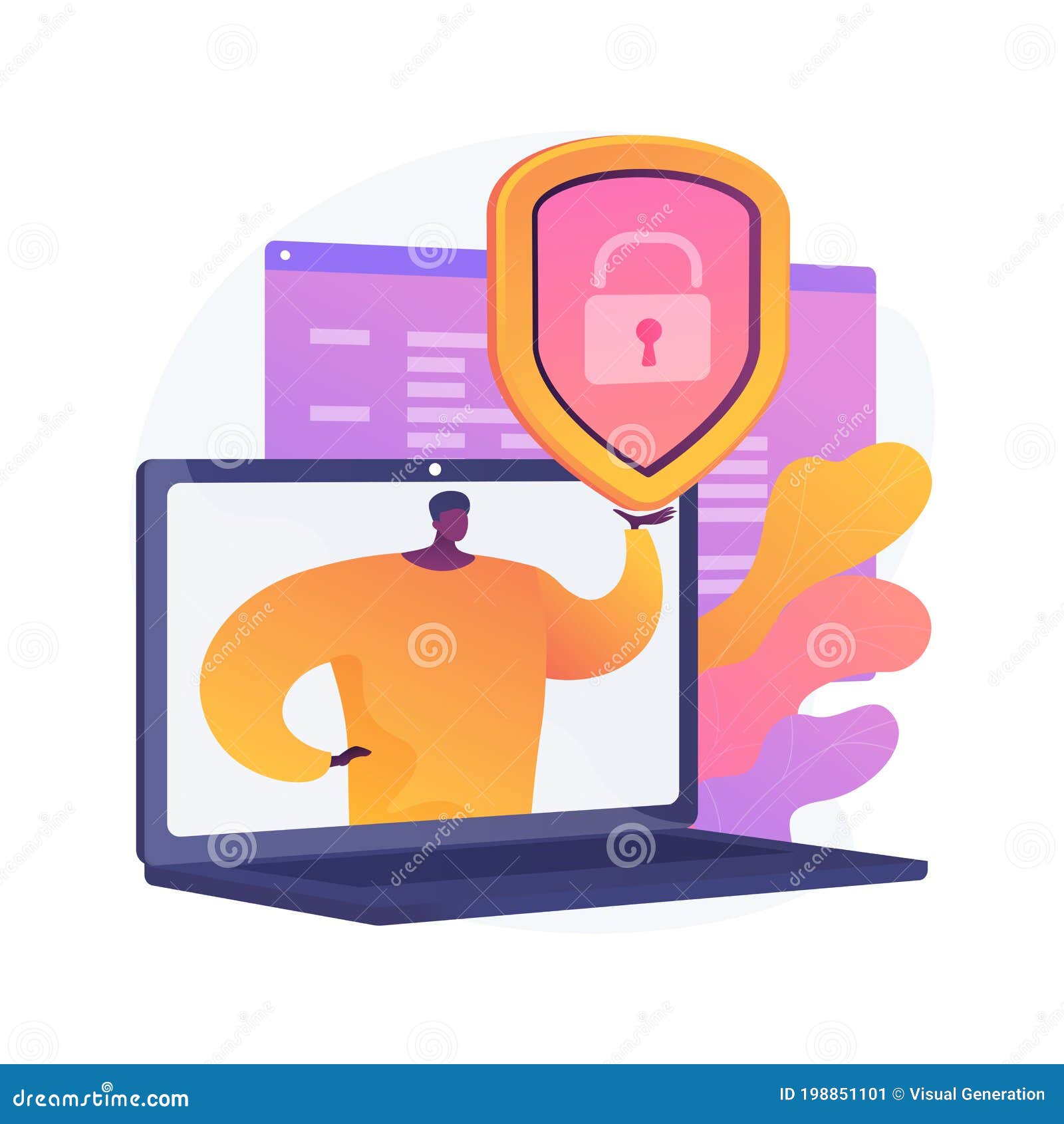 Data Protection Abstract Concept Vector Illustration. Stock Vector ...