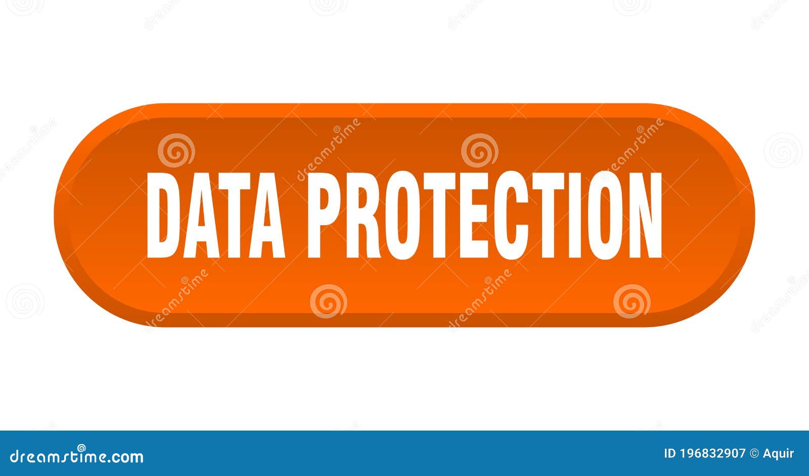 Data Protection Button. Rounded Sign on White Background Stock Vector ...