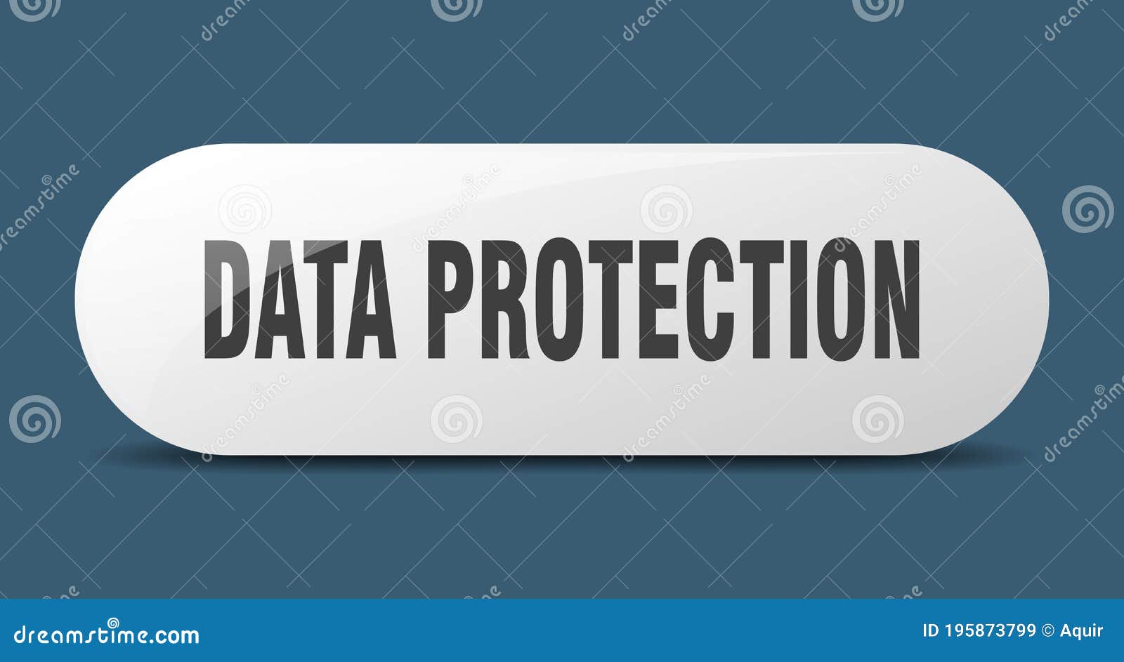 Data Protection Button. Sticker. Banner. Rounded Glass Sign Stock ...
