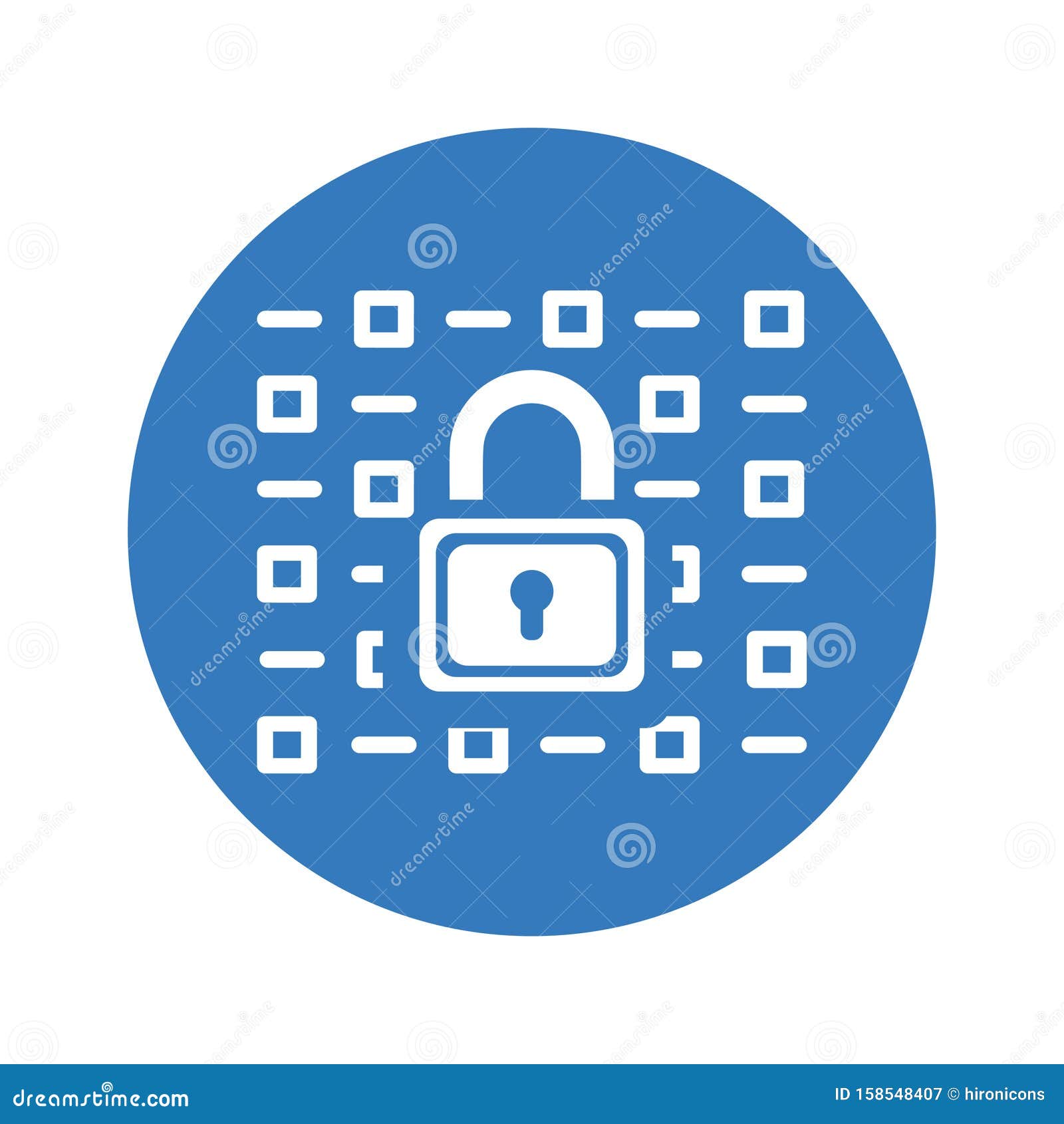 Data Protection Code Encryption Security Icon Stock Illustration