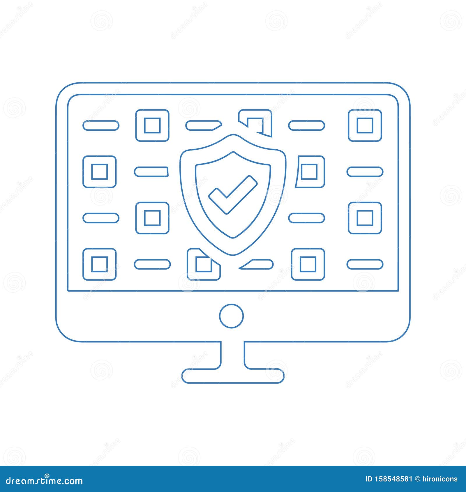 Data Protection, Code, Encryption, Security Icon Stock Illustration ...