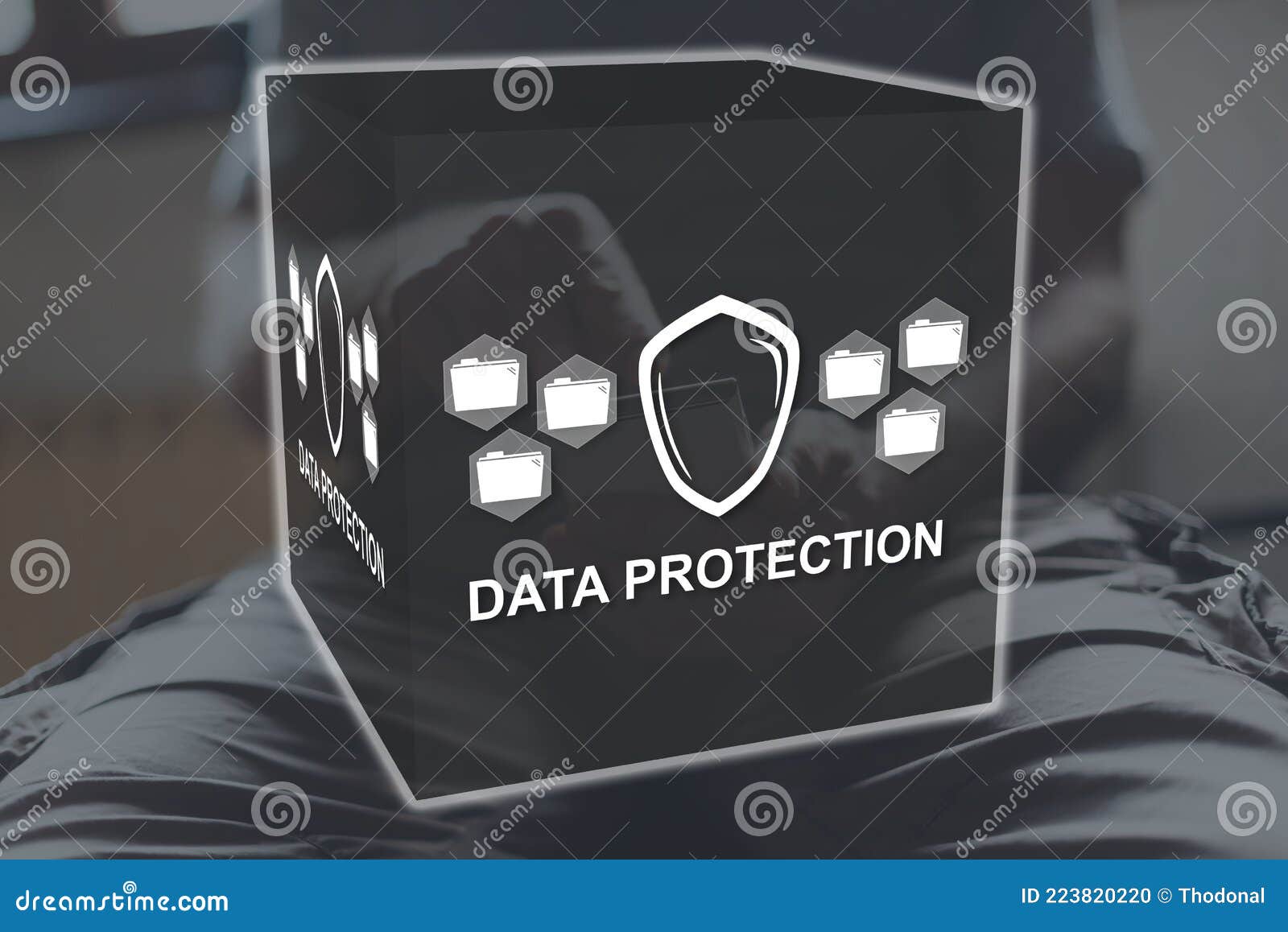 Concept of data protection stock illustration. Illustration of safety ...