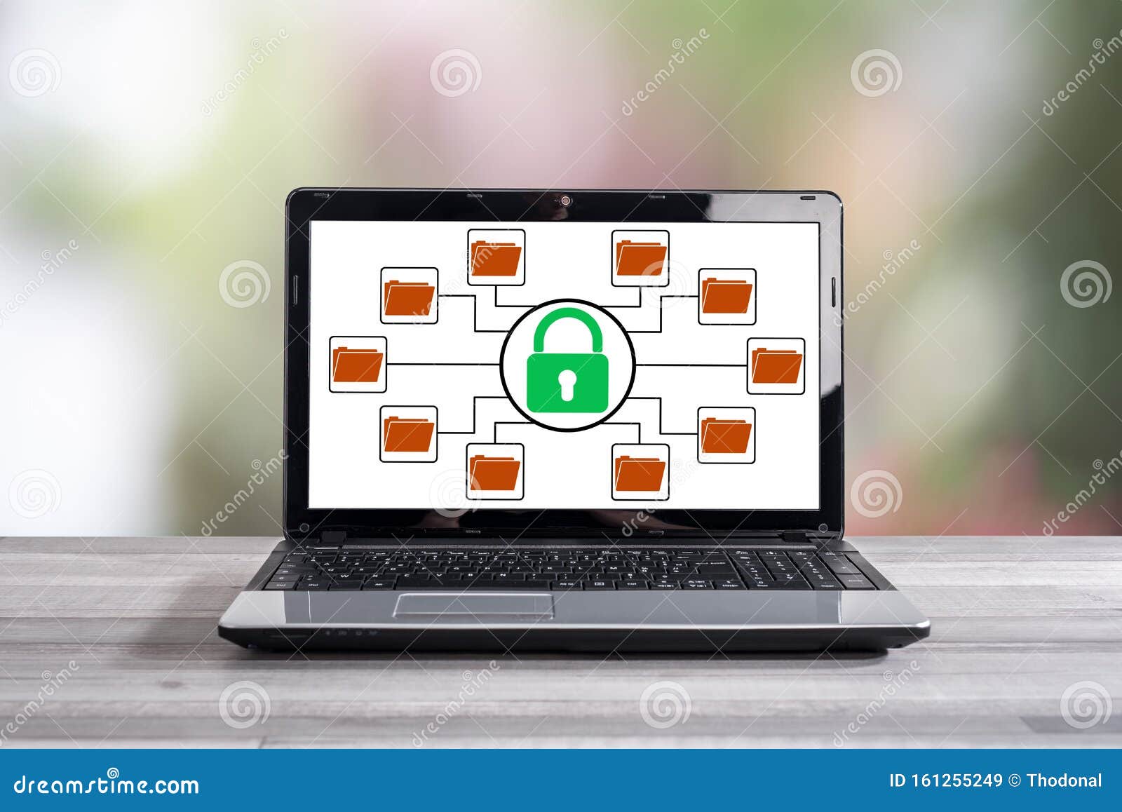 Data Protection Concept on a Laptop Screen Stock Image - Image of ...