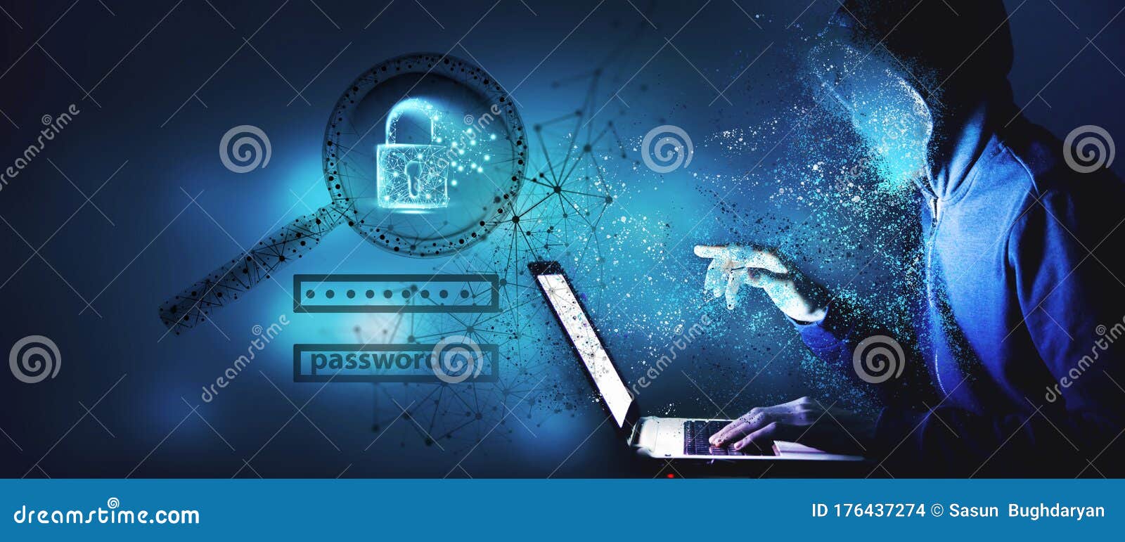 Data Protection and Cyber Security Concept Stock Photo - Image of ...