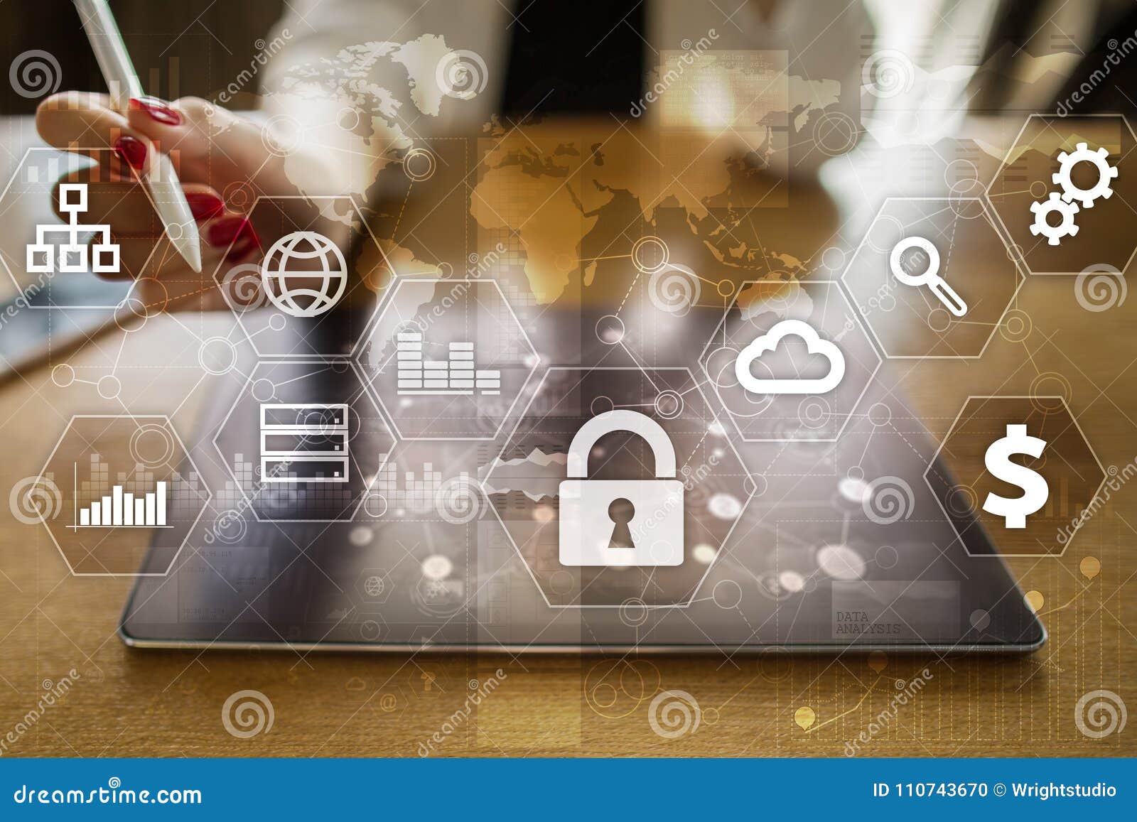 Data Protection Cyber Security Information Safety And Encryption