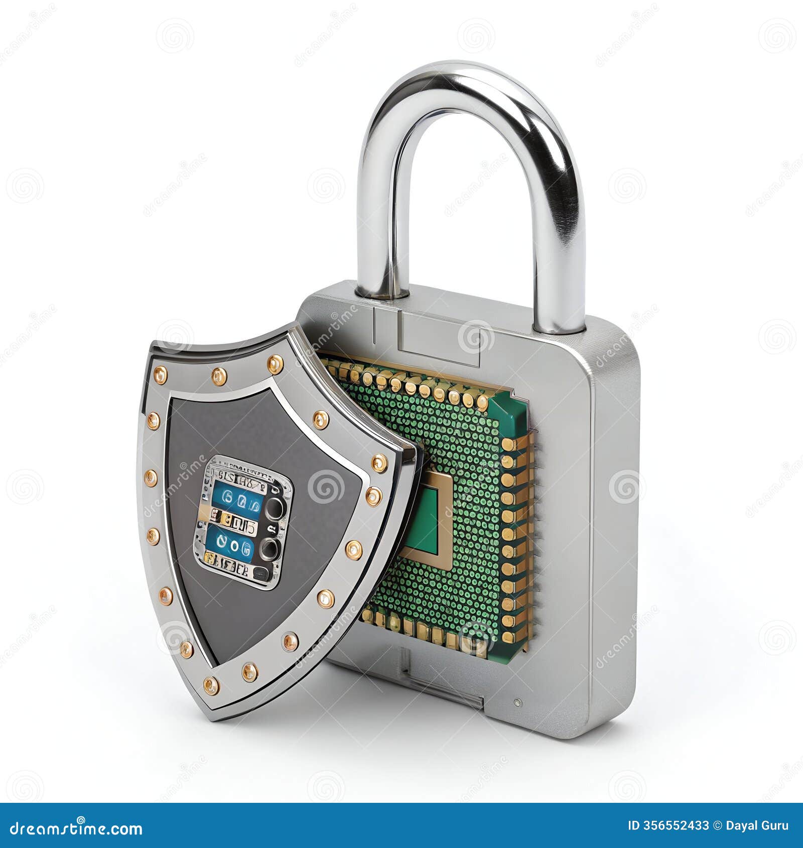 Data Protection 3D Icon, Privacy and Security Symbol Isolated on White ...
